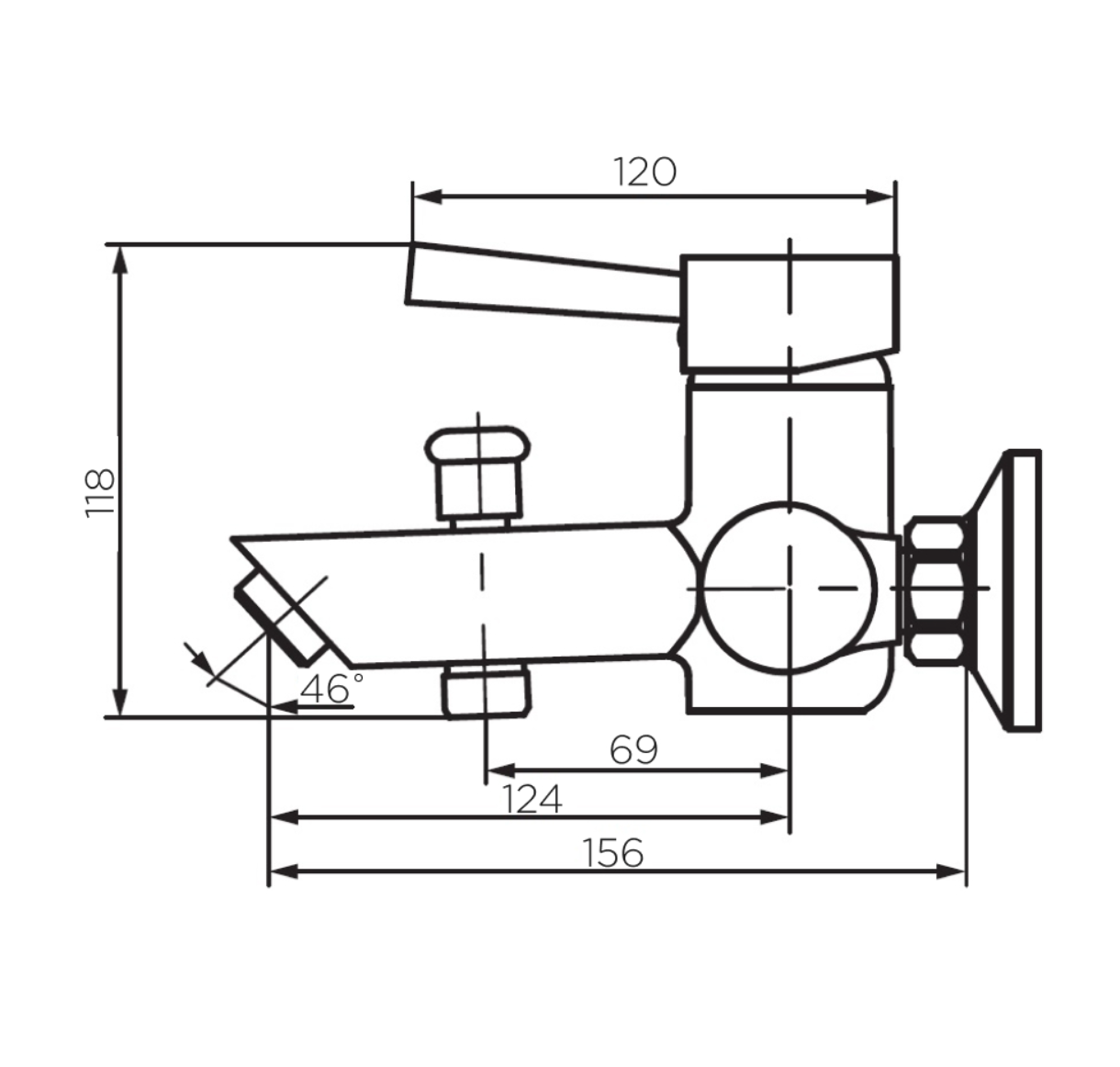 Смеситель Dorff Logic D3010000SS для ванны с душем