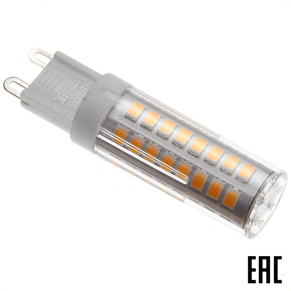 Лампа светодиодная "капсула" пластик х/б свет 4Вт 654100 GLDEN-G9-7-P-220-4500К 220В General (4 шт. в комплекте)