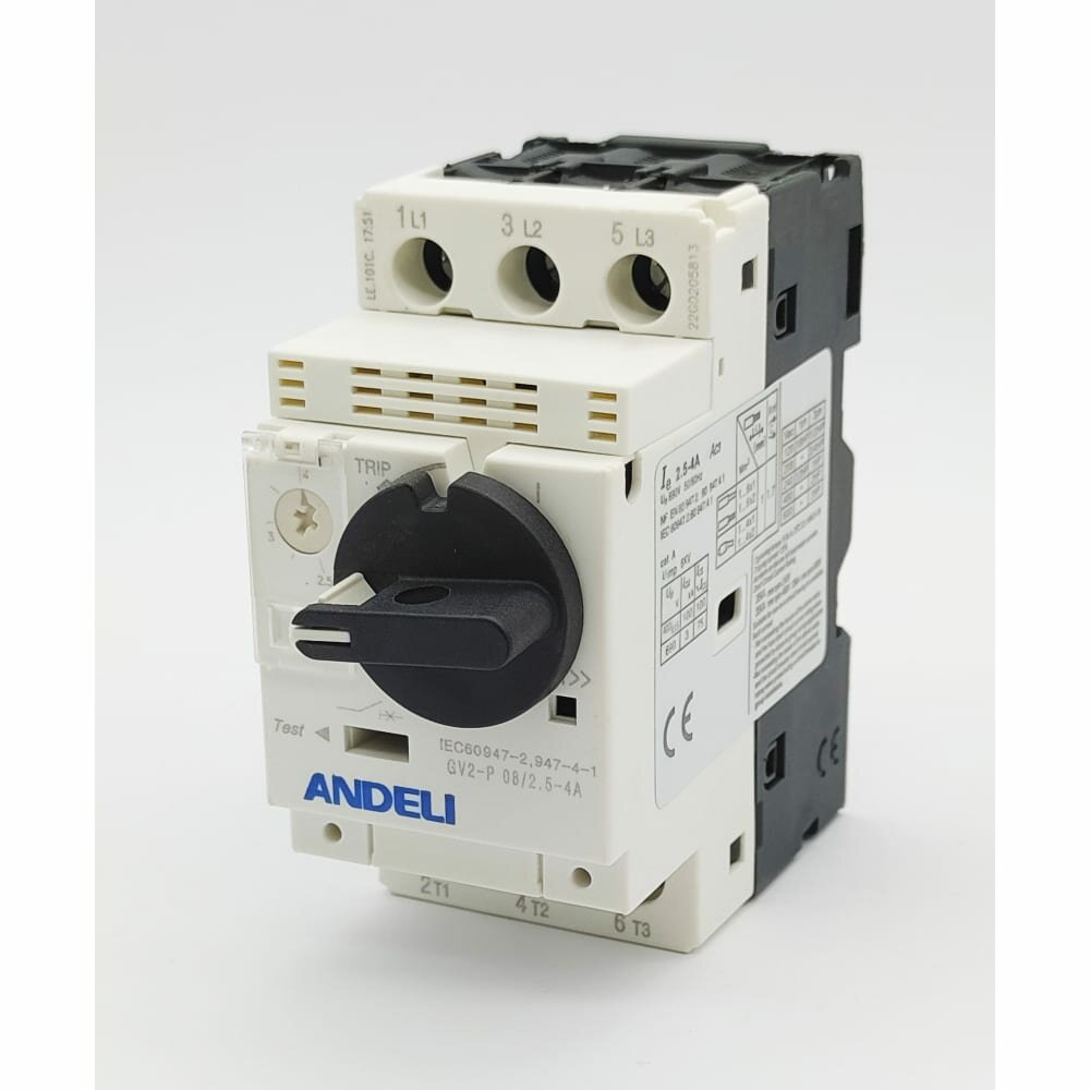 Пускатель ANDELI gv2-p08 2.5а~4a с поворотной ручкой