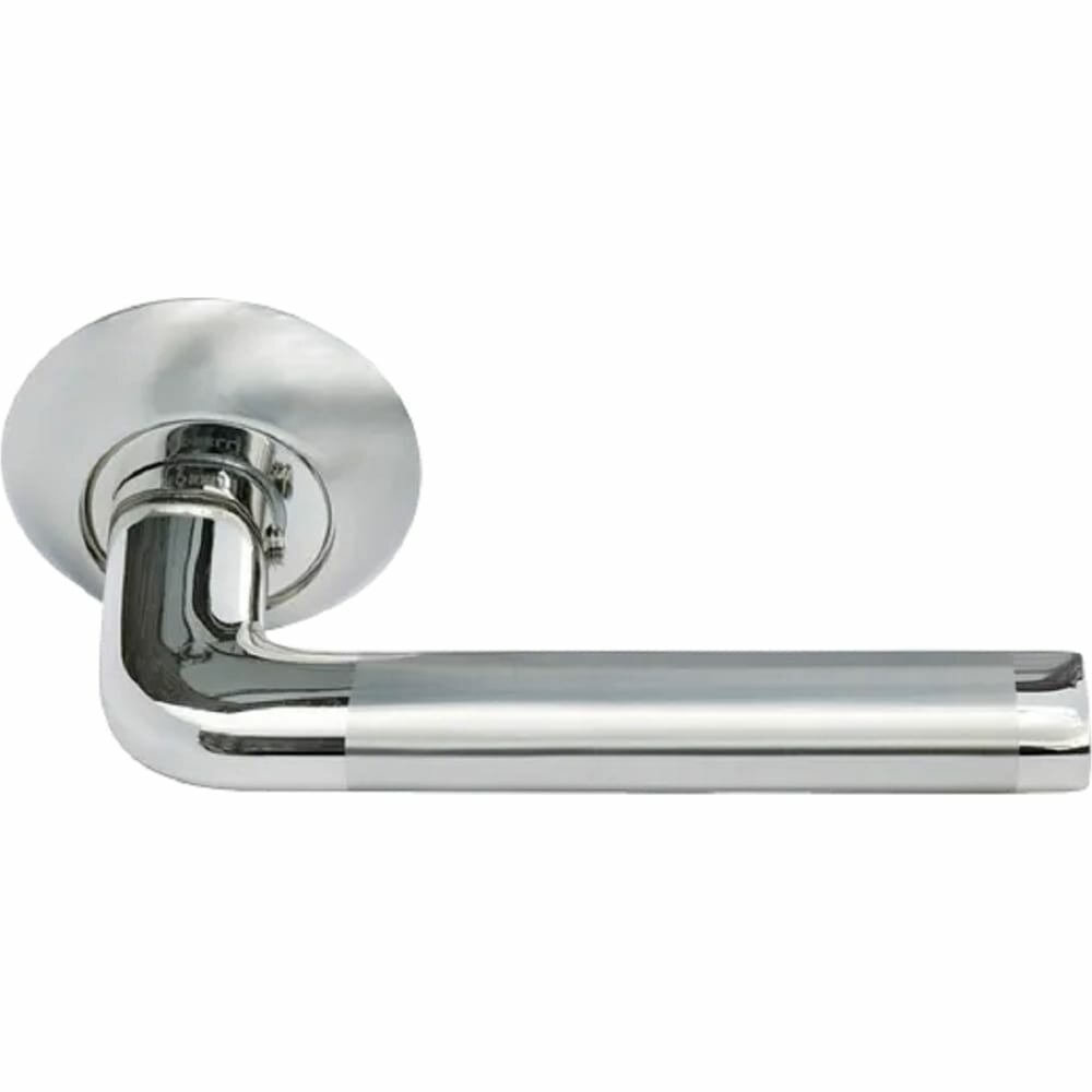 Дверная ручка MORELLI DIY MH-03 SN/CP Колонна, белый никель/хром, алюминиевый корпус, для межкомнатных дверей