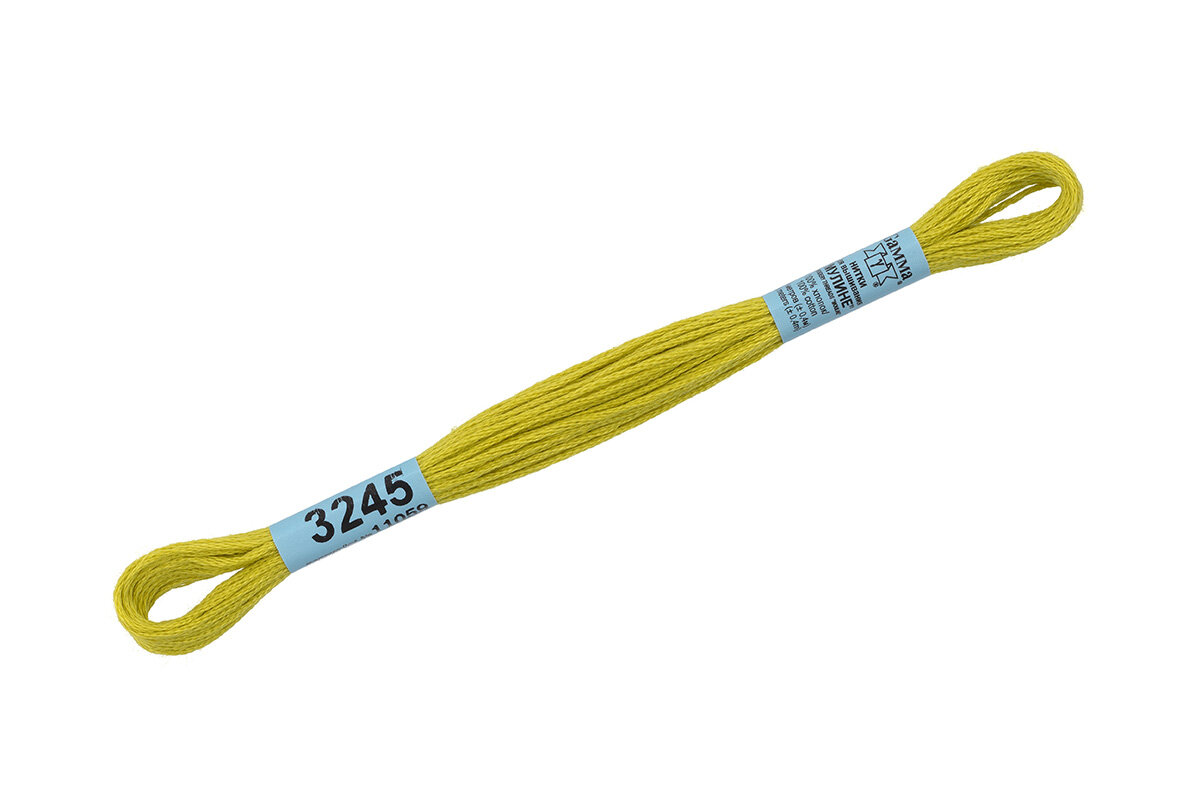 Мулине "Gamma" 100% хлопок 8 м №3245 салатовый