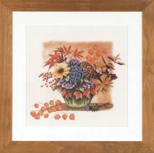 Набор для вышивки Lanarte "Осенний букет", счетный крест, 40x40 см