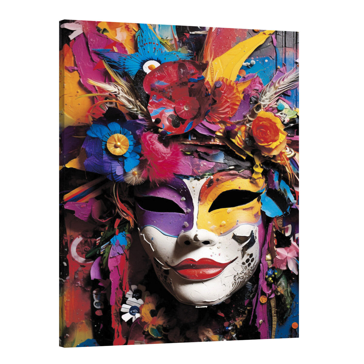 Интерьерная картина 50х70 "Шутовской король: Веселье и маскарад"