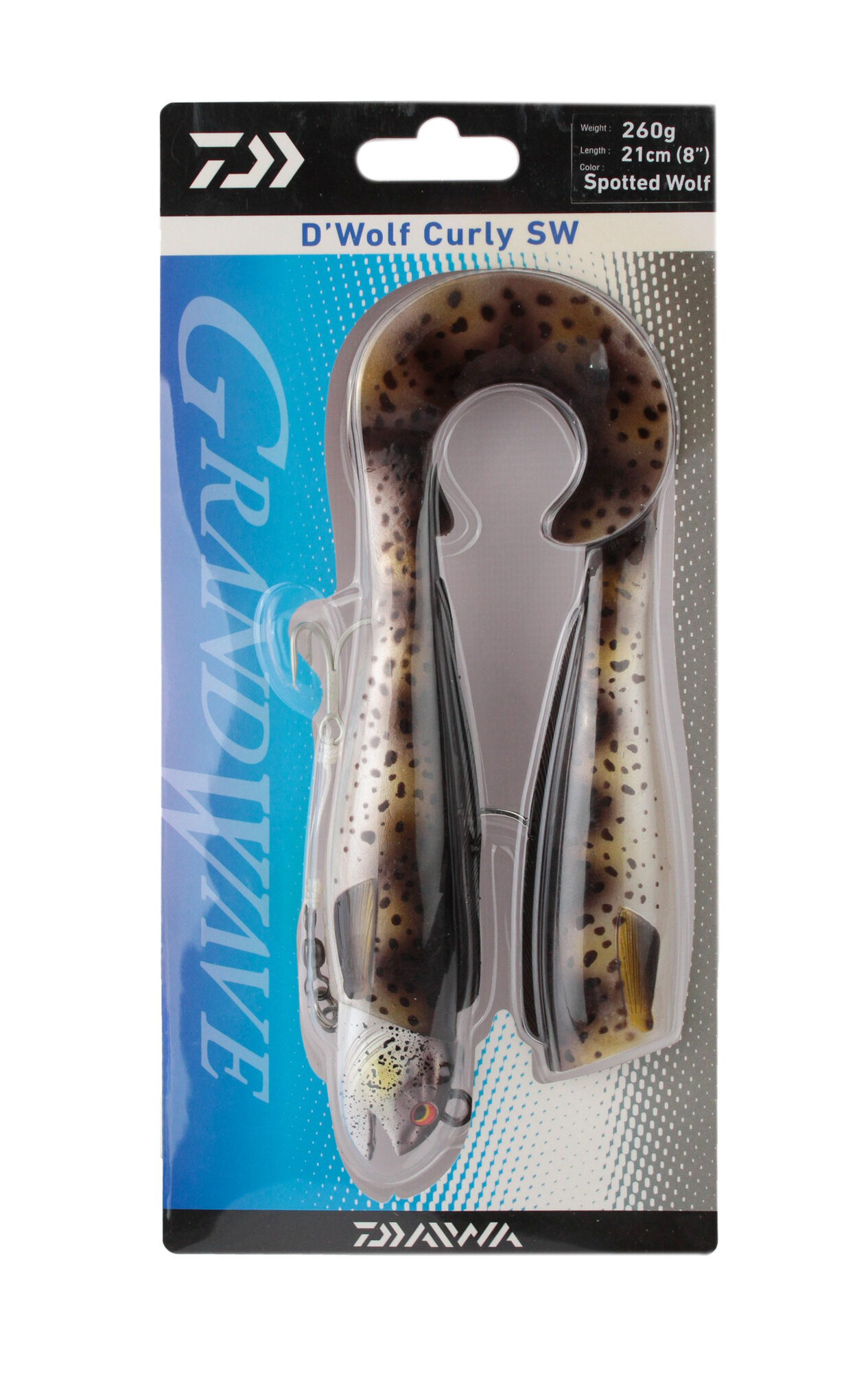 Daiwa Wolf Curly 21 см 260 г SPW приманка из силикона для ловли окуня и щуки на спиннинг