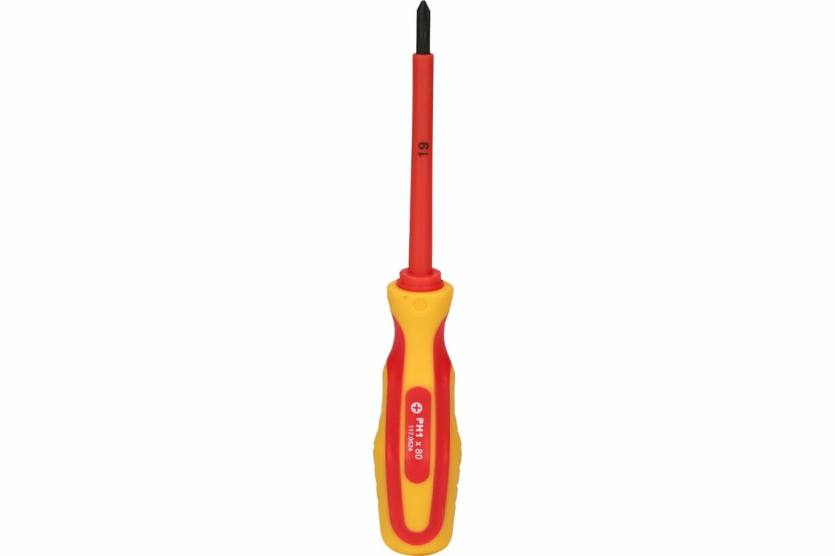 KS Tools Отвертка PH1 VDE 1000V 80 мм, изолированная, модель 117.0524 для электроустановок