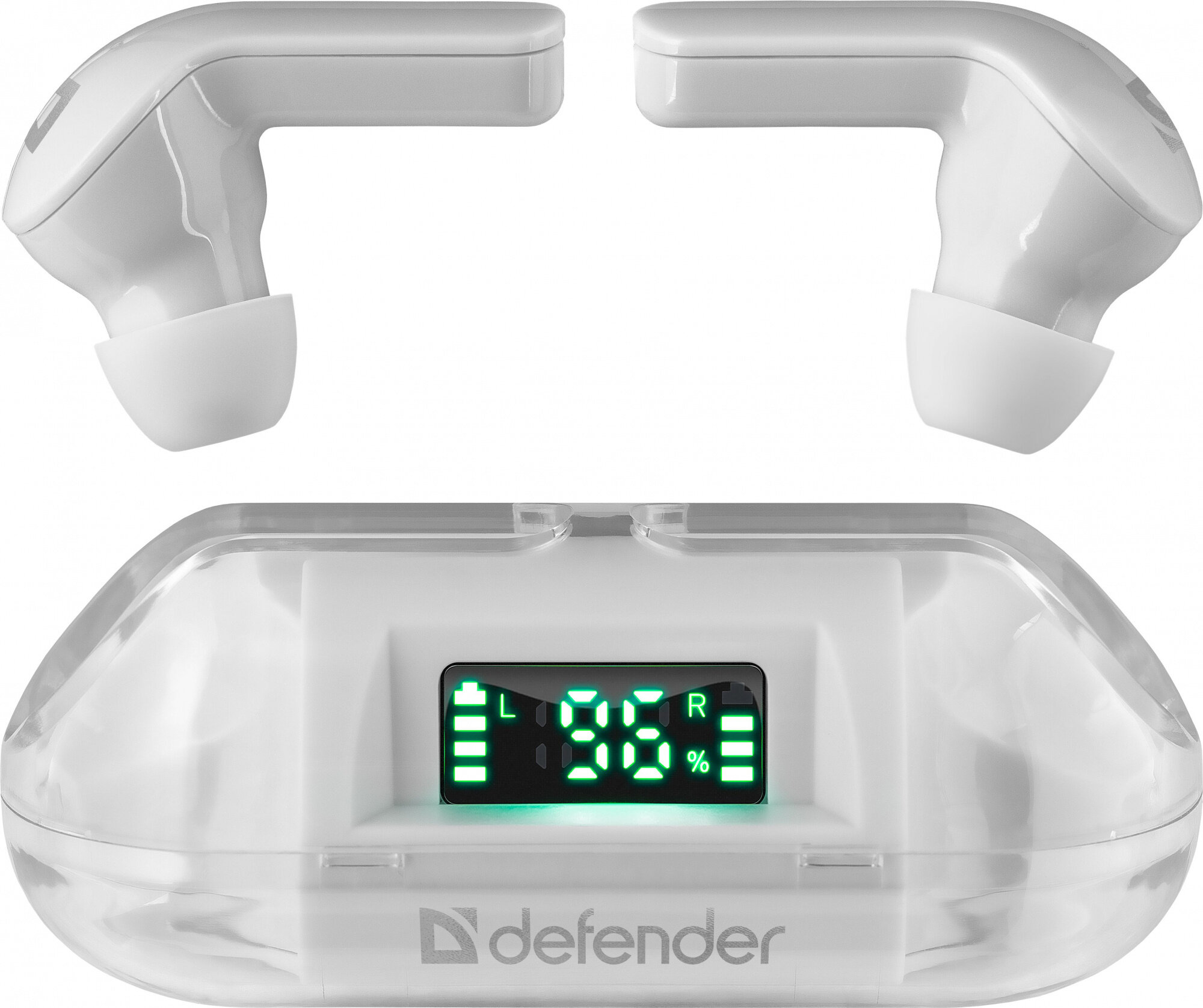 Наушники Defender Twins 916, Bluetooth, вкладыши, белый [63916]