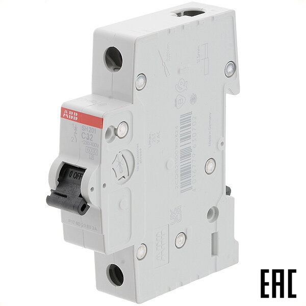 Автоматический выключатель SH201 C32А/1п/ 6,0кА на Din-рейку 2CDS211001R0324 C32 АВВ