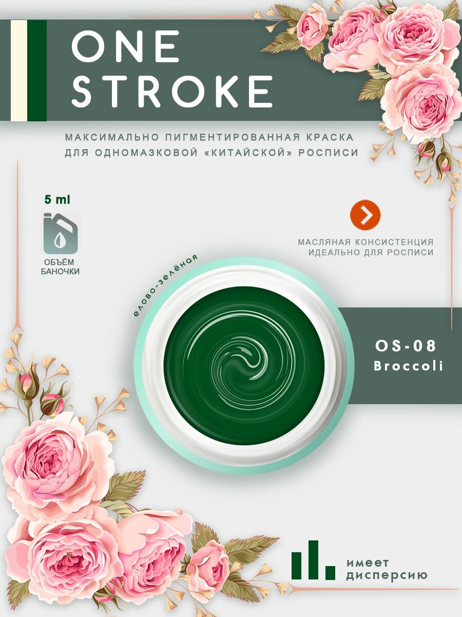 Гель краска для китайской росписи OS-08 Broccoli