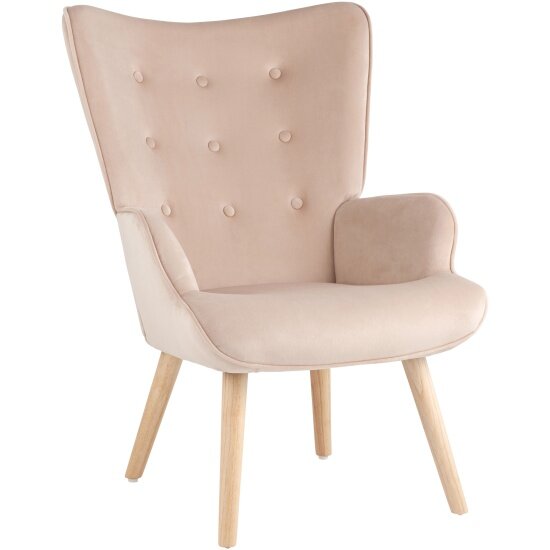 Кресло Stool Group Хью велюр бежевый