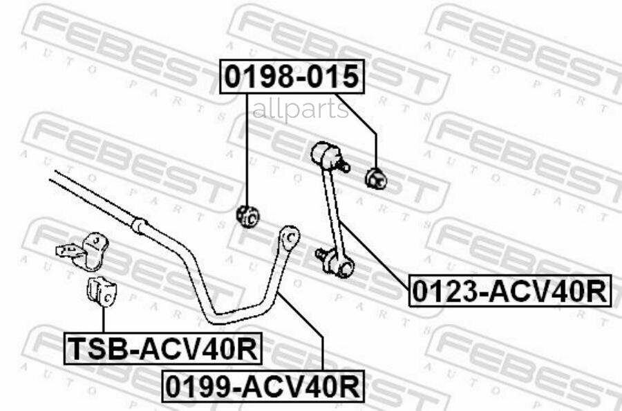 FEBEST 0198-015 Гайка LEXUS ES2##/350/300H ASV6#, AVV60, GSV60 2012.06-201 FEBEST 0198-015