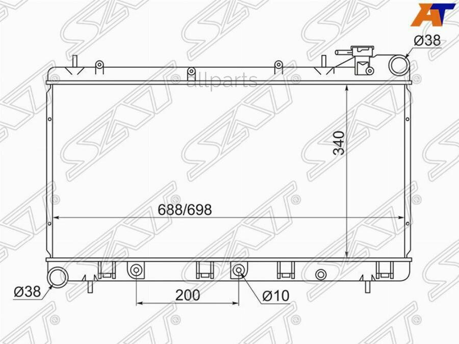 SAT SB0001 Радиатор Subaru Forester 97-02 / Impreza 92-00