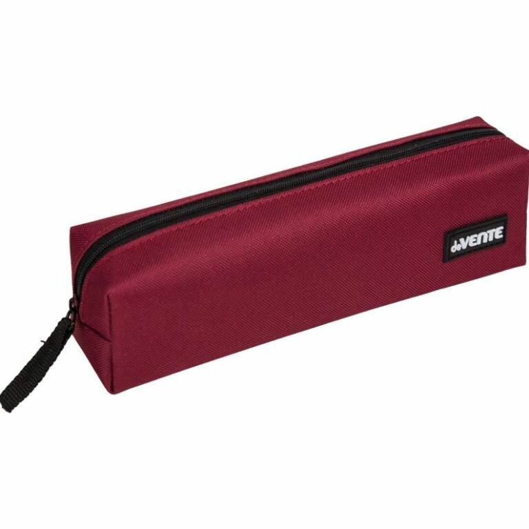 Пенал "deVENTE. Red" 21x6x4 см, красный прямоугольный, для 30 предметов, текстильный