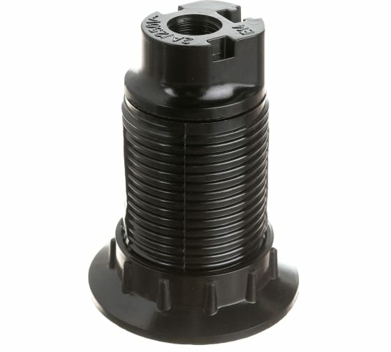 Патрон люстровый Е14 карболитовый с кольцом черный (71609 NLH-BL-R)