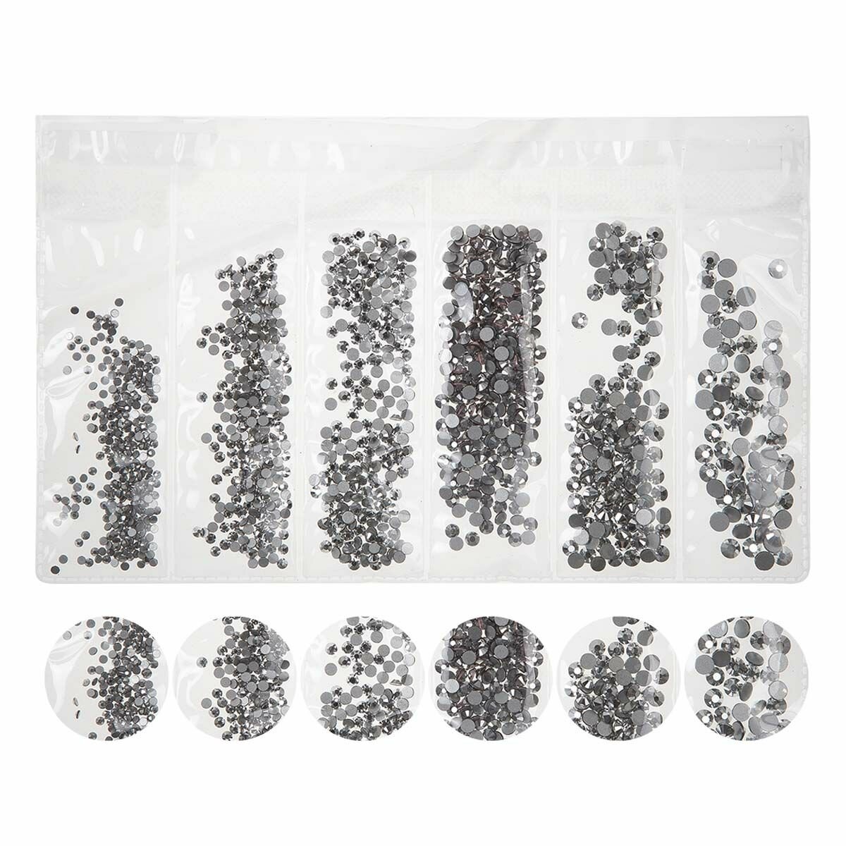 Nail Art Набор страз для ногтей, черный.