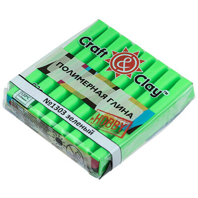 Полимерная глина "Craft&Clay" CCH флуоресцентный 52 г 1303 зеленый
