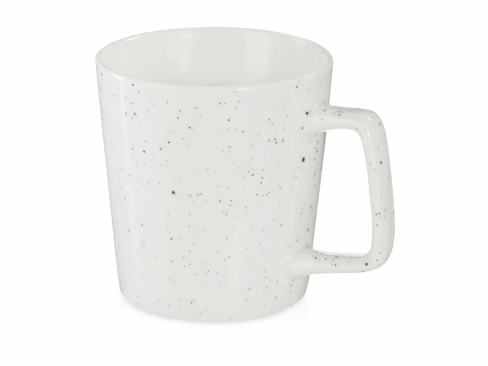 Кружка Oasis "Oreo" 320 мл, костяной фарфор, белая в крапинку