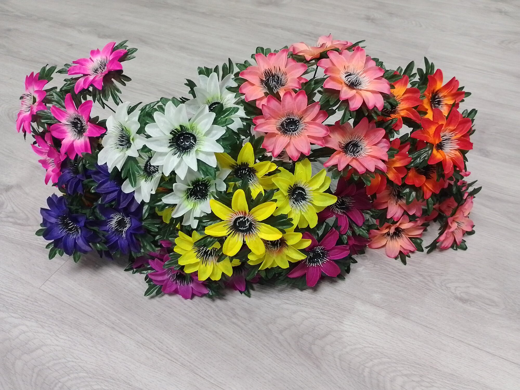 Искусственные цветы, георгины, букет, декоративный,35см 10шт