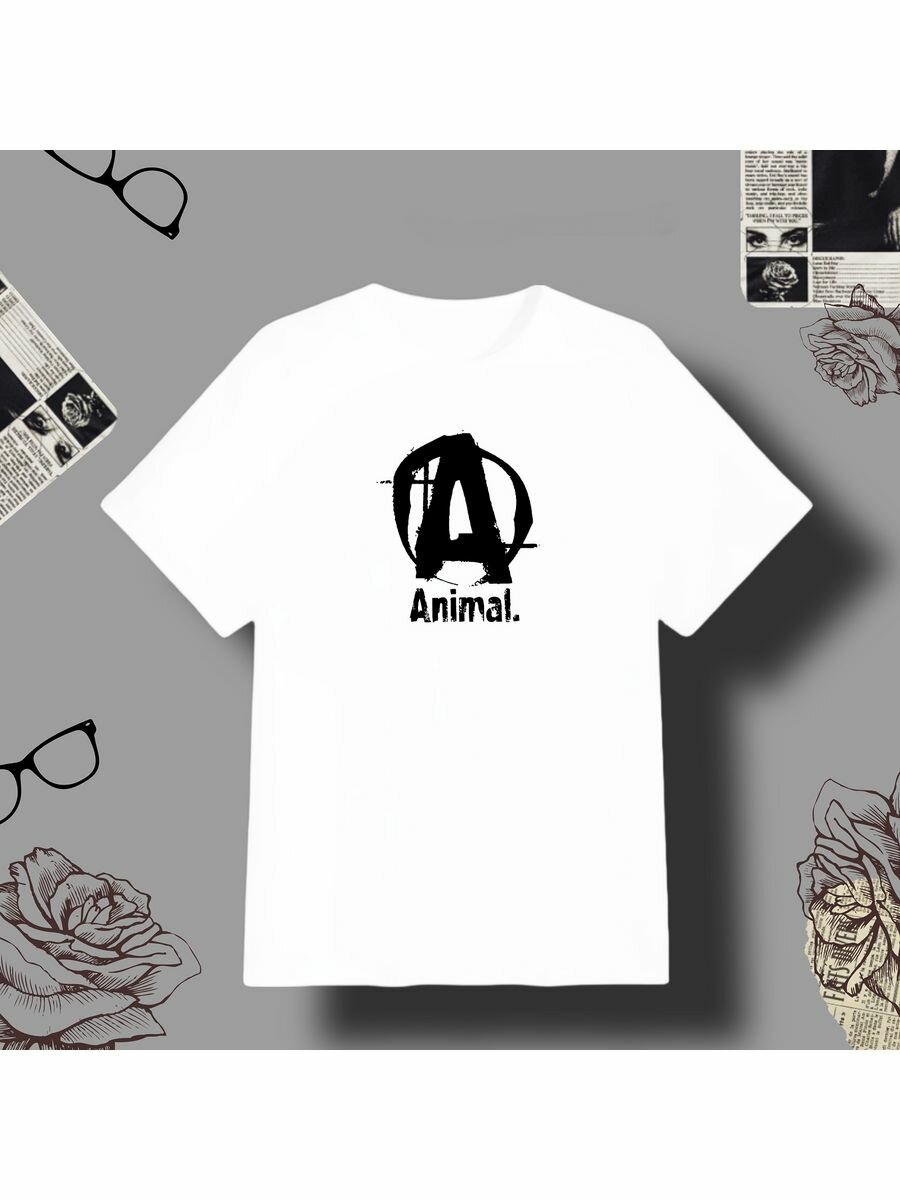 Футболка animal животное надпись логотип