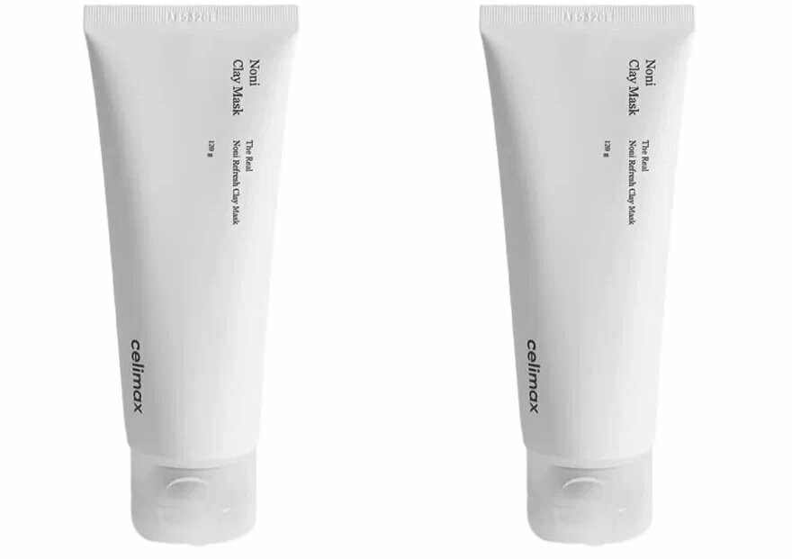 Маска для лица очищающая Celimax The Real Noni Refresh Clay Mask, глиняная с экстрактом нони, 120 мл, 2 шт