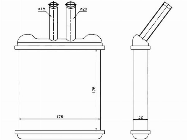 ST-CVL1-395-0 Радиатор отопителя салона DAEWOO NUBIRA, LACETTI 00-, CHEVRLET LANOS 97-