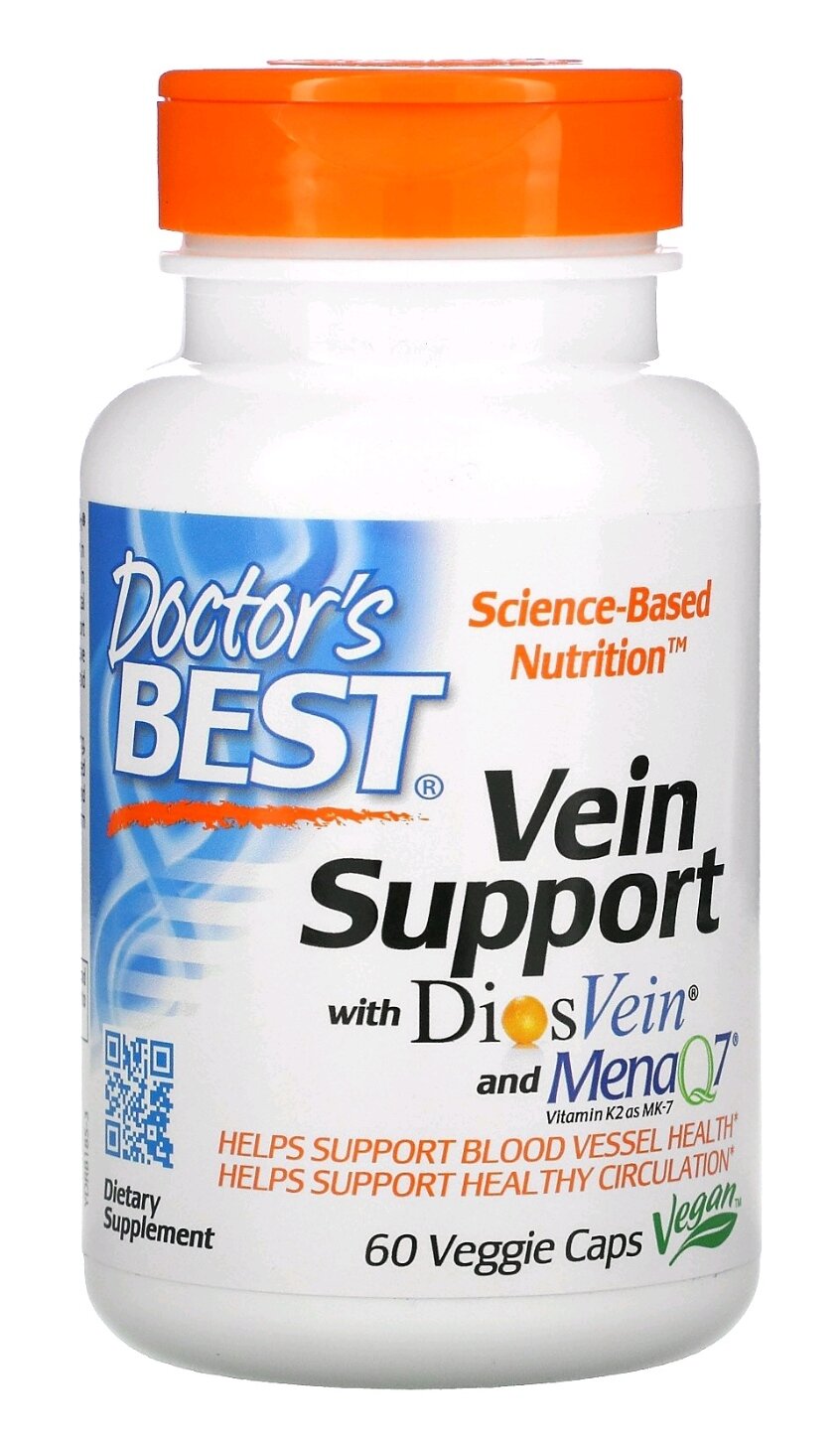 Vien support, вине, саппорт, поддержка для вен, Doctor best, 60 капсул