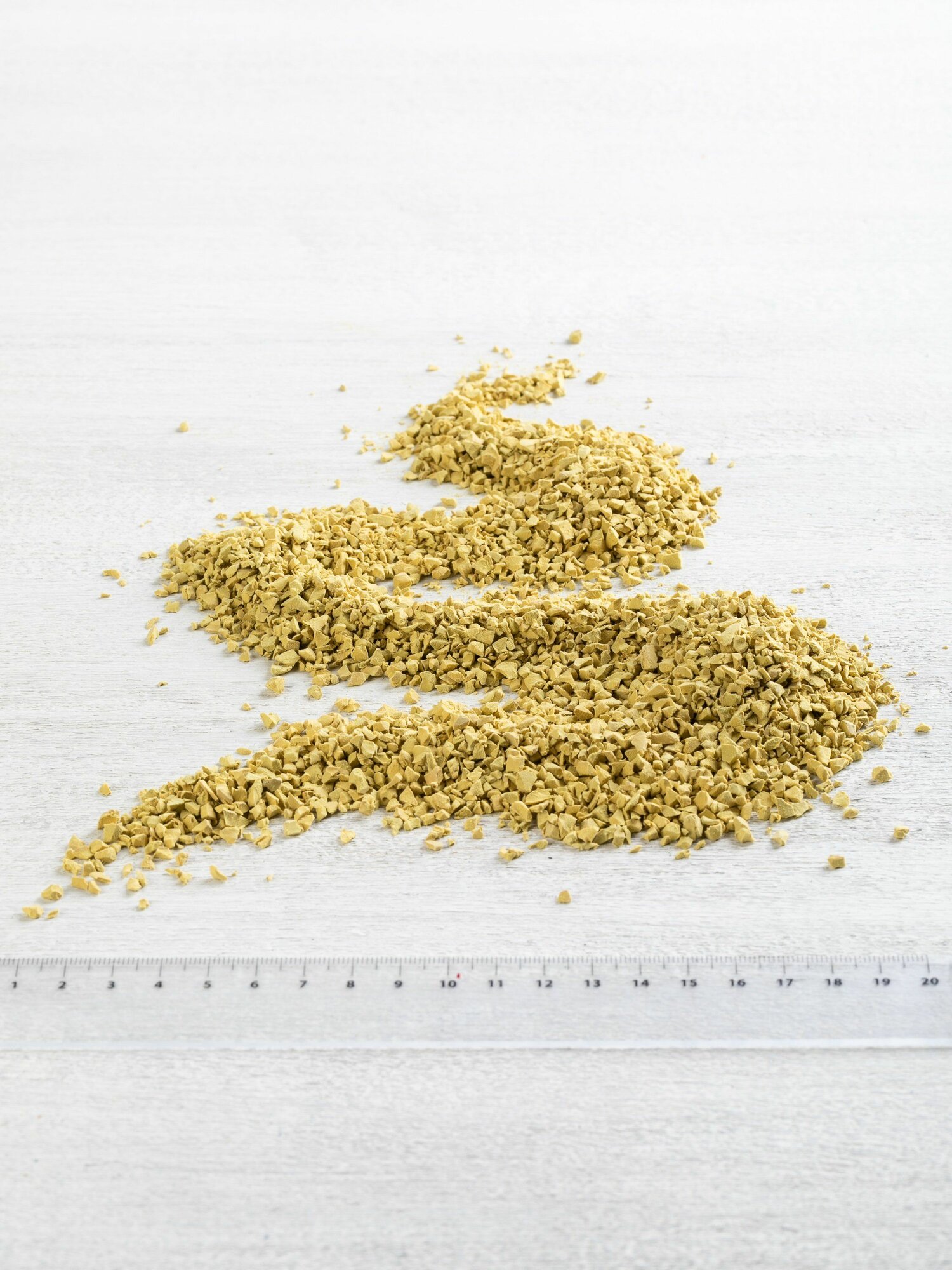 Резиновая крошка EPDM / цветная каучуковая крошка желтая, 3 кг