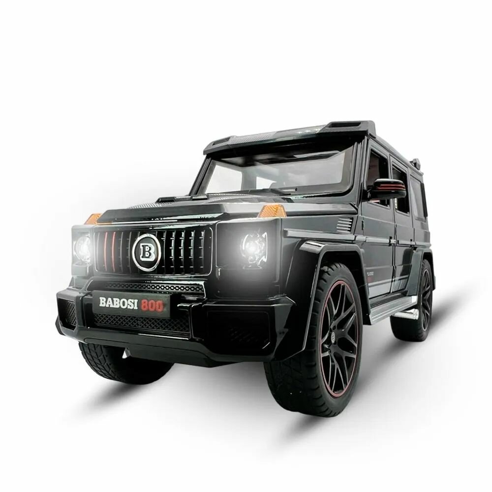 Машинка металлическая Гелендваген AMG Гелик в масштабе 1:18 с эффектом дыма, большая металлическая модель Мерседес Гелик