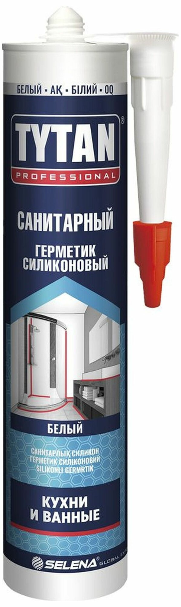 Герметик силиконовый санитарный TYTAN белый 280 мл