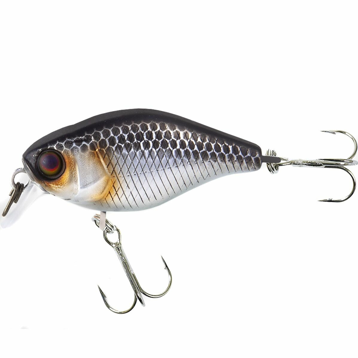 Воблер JACKALL CHUBBY 38F 3.9g SILENT цвет UV MAT SILVER & BLACK