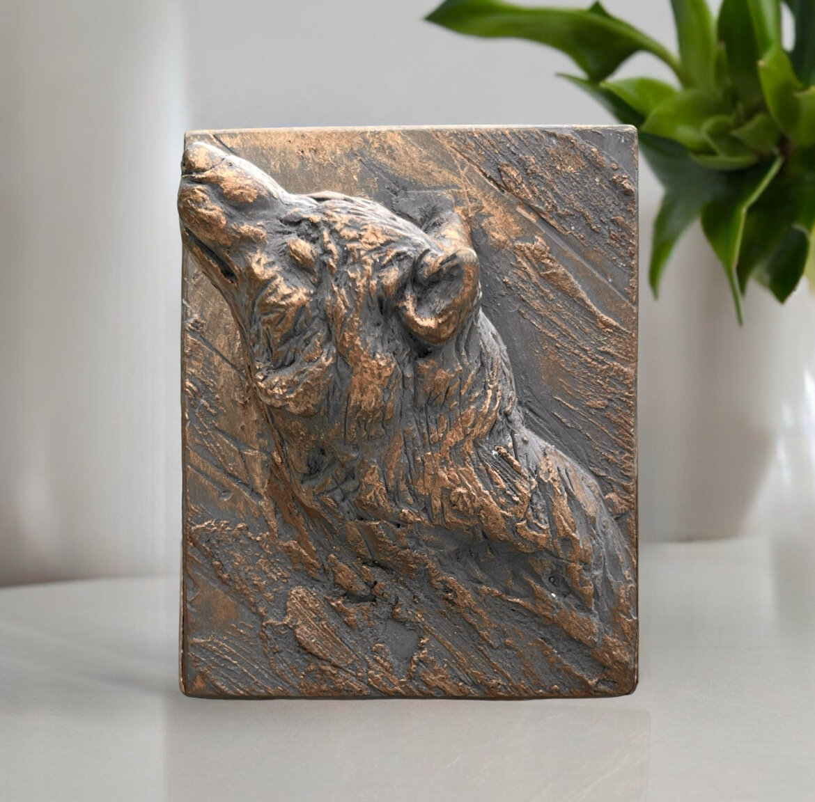 Статуэтка "Волк" ручная авторская работа 7 см, голова волка