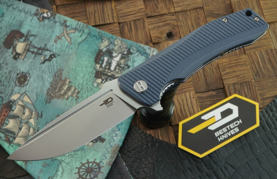 Складной нож Bestech Knives Mako, сталь K110, рукоять синяя G-10