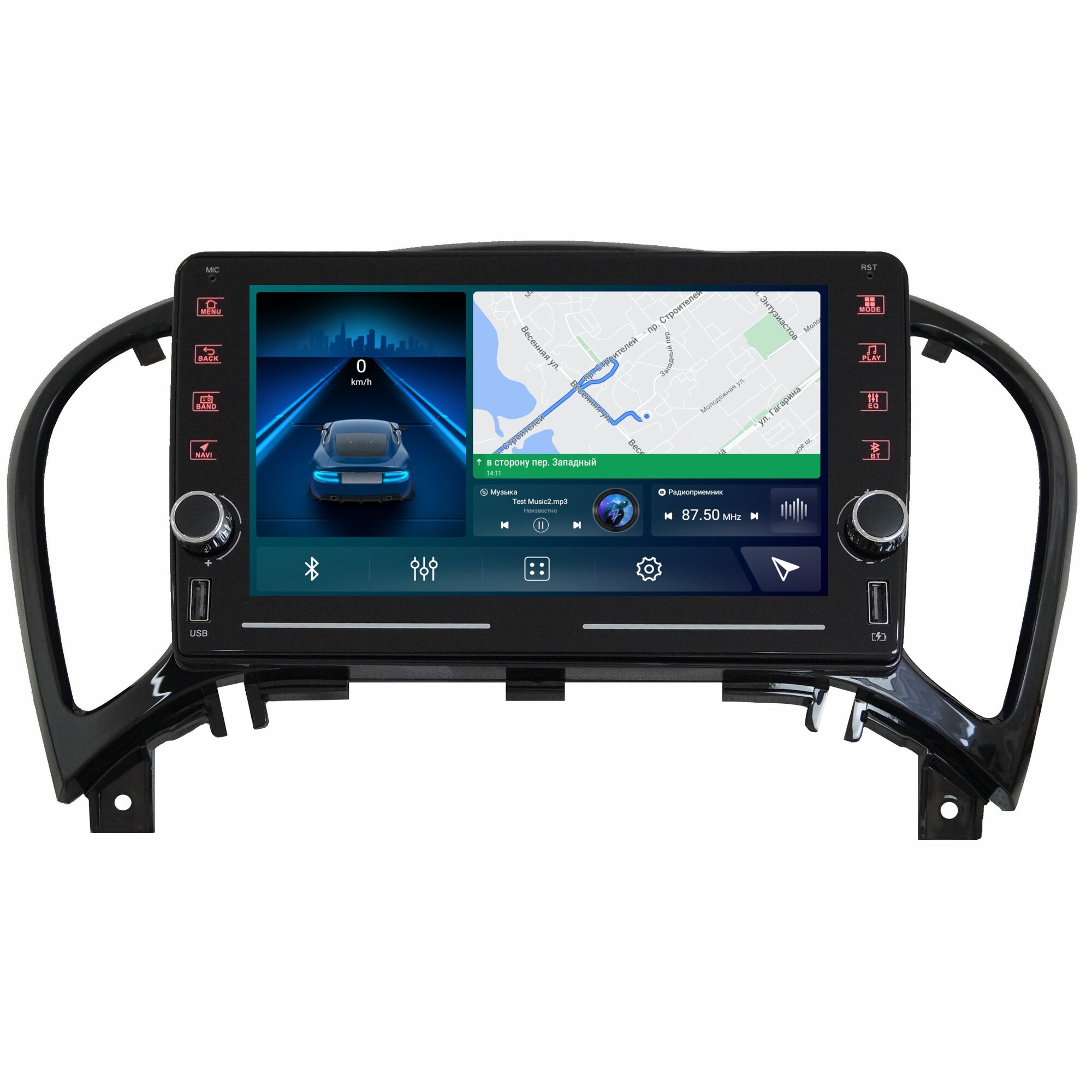 Магнитола R320 Nissan Juke 2010-2019 с Android 13, 4/64Gb память, 8 ядерный процессор, Carplay, DSP, 4G модем (Sim)