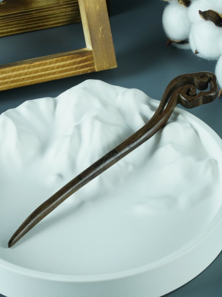 Китайская палочка, шпилька для волос. Из дерева, сандаловая 17 см.