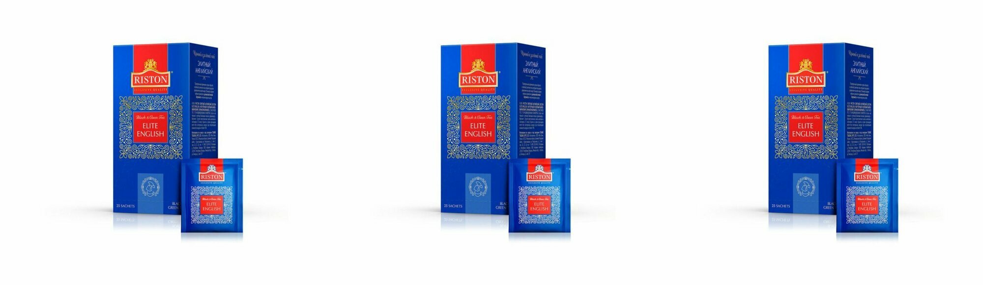 Riston Чай черный в пакетиках Элитный Английский, 25 пак, 3 шт