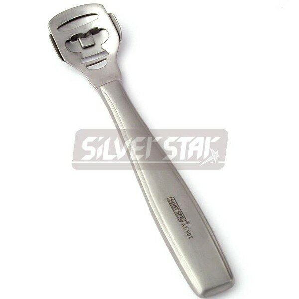 Скребок для пяток цельнометалический Silver Star (AT-892)