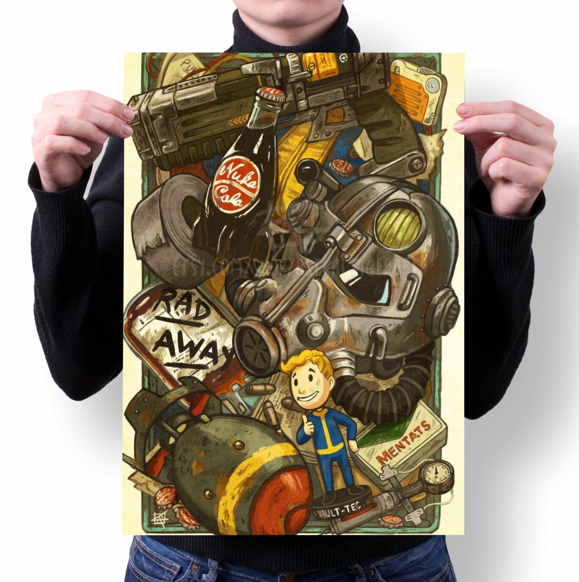 Плакат формата А3 с принтом "Fallout", Фоллаут