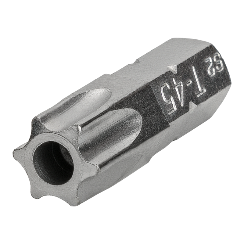 Бита торкс c отверстием T45Н 25 мм хвостовик С6,3 мм торсионная mte (3 шт)