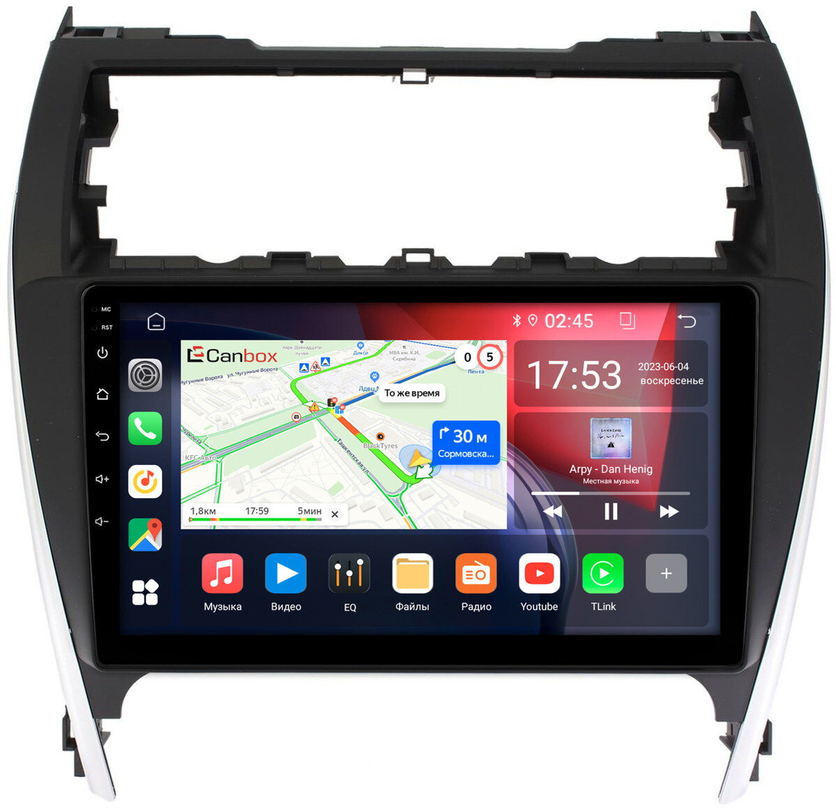 Штатная магнитола Canbox GT10-466 для Toyota Camry XV50 2011-2014 (авто из USA) на Android 10 (IPS, DSP, CarPlay)