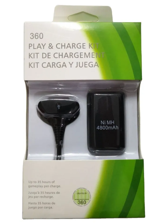 Зарядное устройство ХBOX 360 Play & Charge Kit Черная