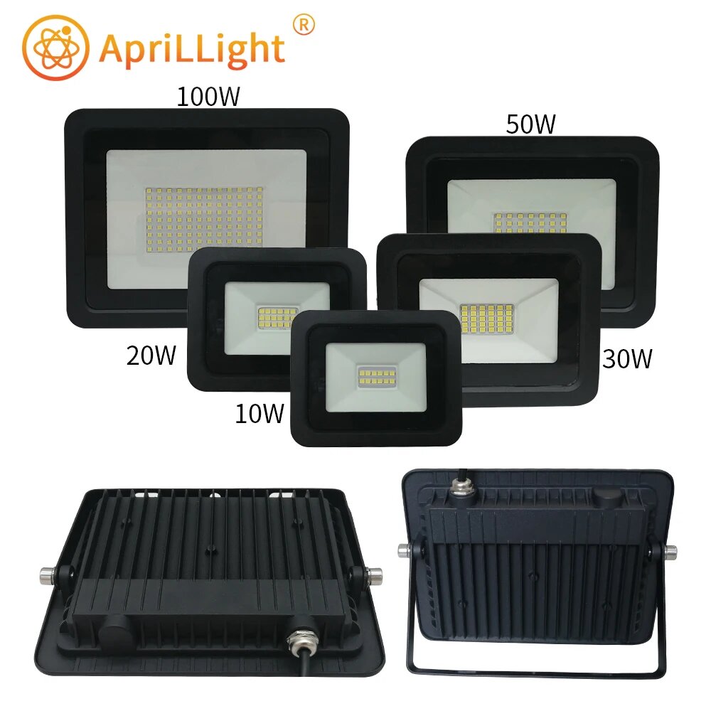 Aprillight Светодиодный прожектор 100 Вт IP68 AC220V, Warm white(3000K), 10 Вт