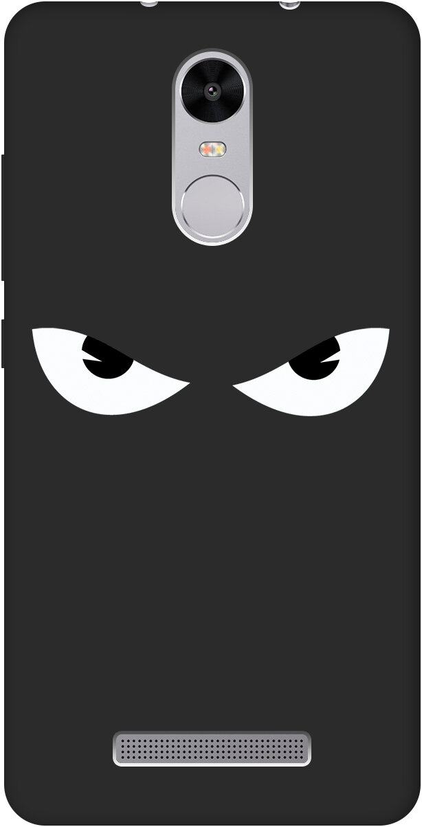 Матовый чехол Angry для Xiaomi Redmi Note 3 / Note 3 Pro / Сяоми Редми Ноут 3 / Ноут 3 Про с 3D эффектом черный