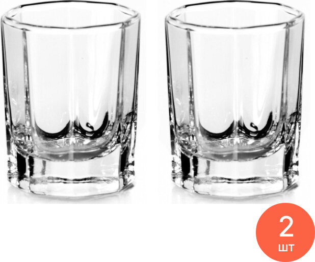 Набор стопок Pasabahce / Пашабахче KOSEM для ликера прозрачное стекло 60мл, в упаковке 6шт. / рюмки (комплект из 2 шт)