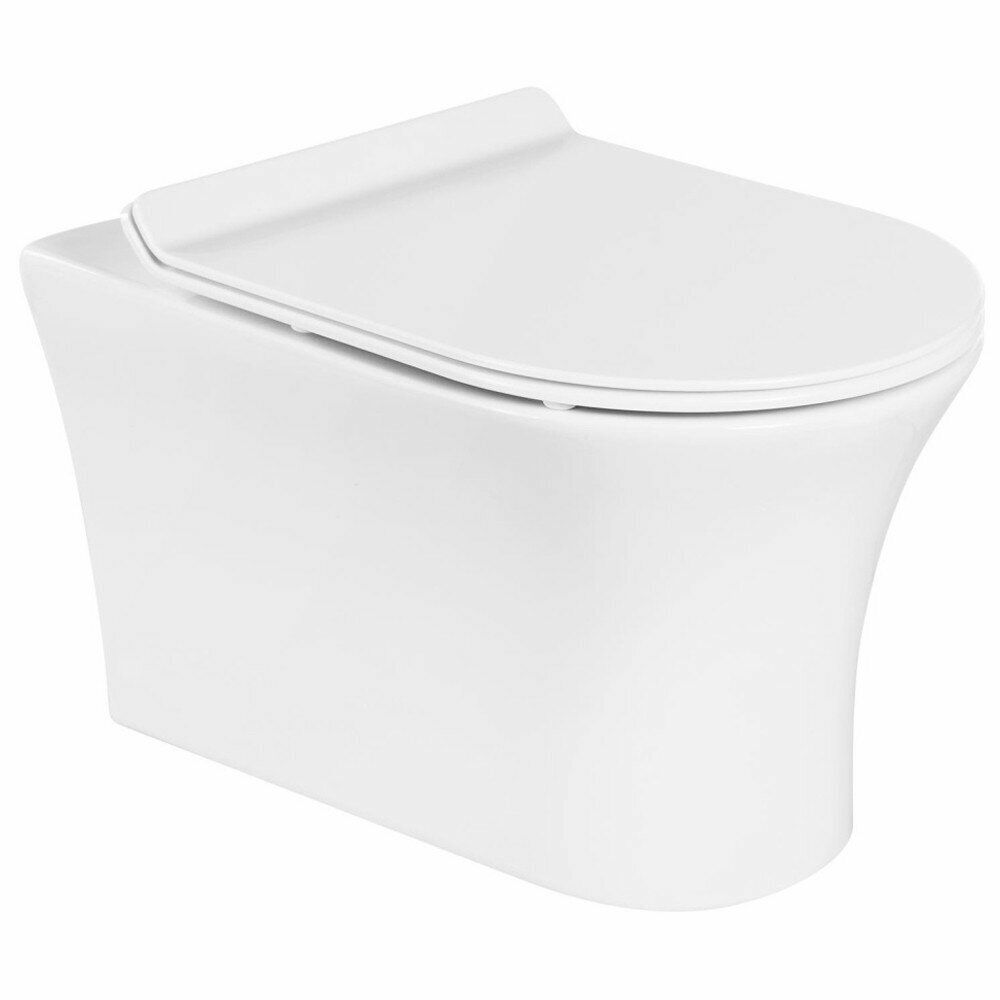 Унитаз подвесной BelBagno Ancona BB1224CHR-SM+BB2011SC безободковый