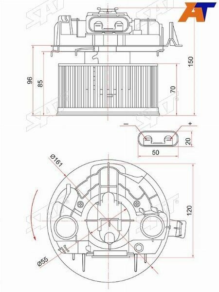 . SAT Мотор печки (отопителя салона) для Renault Grand Scenic 04-09 / Megane 02-09 / Scenic 03-09