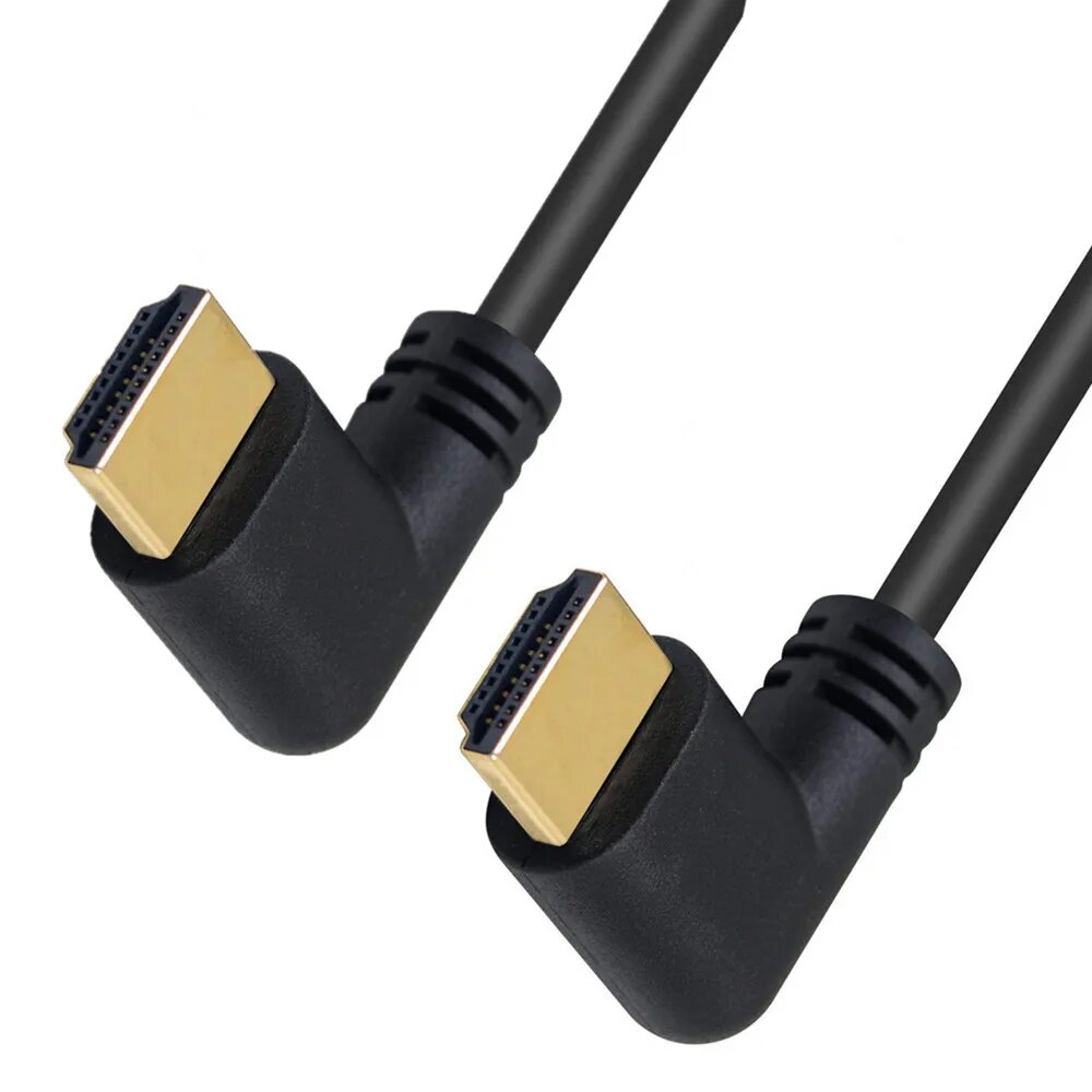 HDTV2.0 4K 3D Dual HDMI-совместимый 90-градусный левый угловой HDTV штекер-прямоугольный HD-кабель HDTV для DVD PS3 ПК