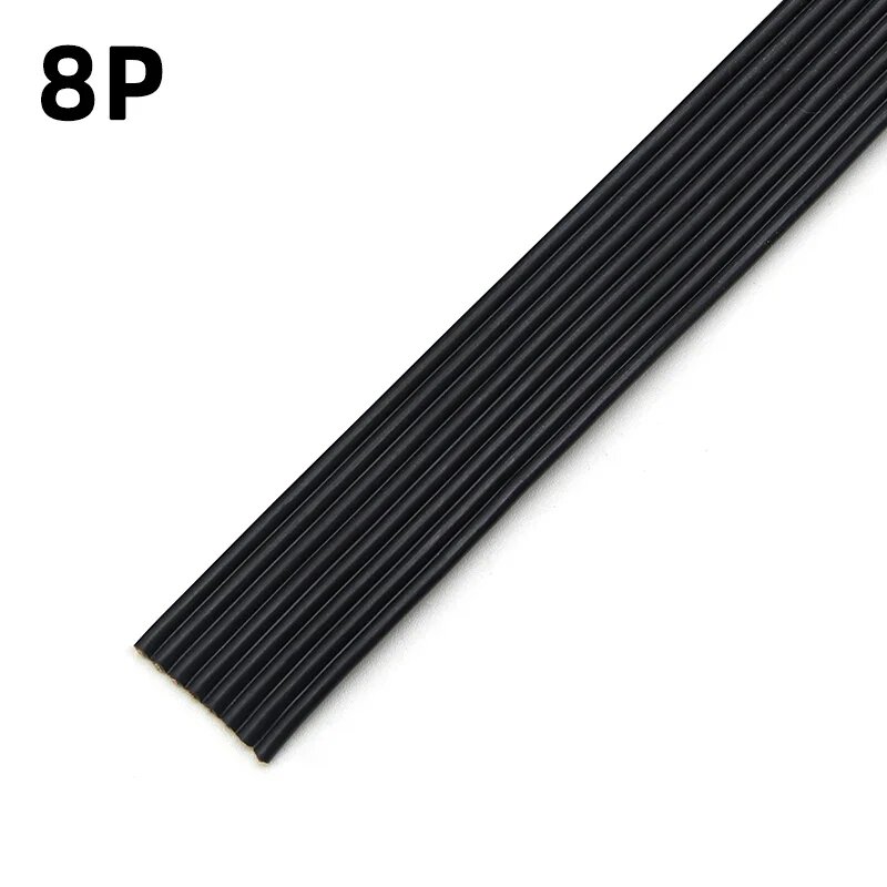 Силиконовый параллельный медный кабель 2/5/10 м 24AWG, Black-8P, 2 meters
