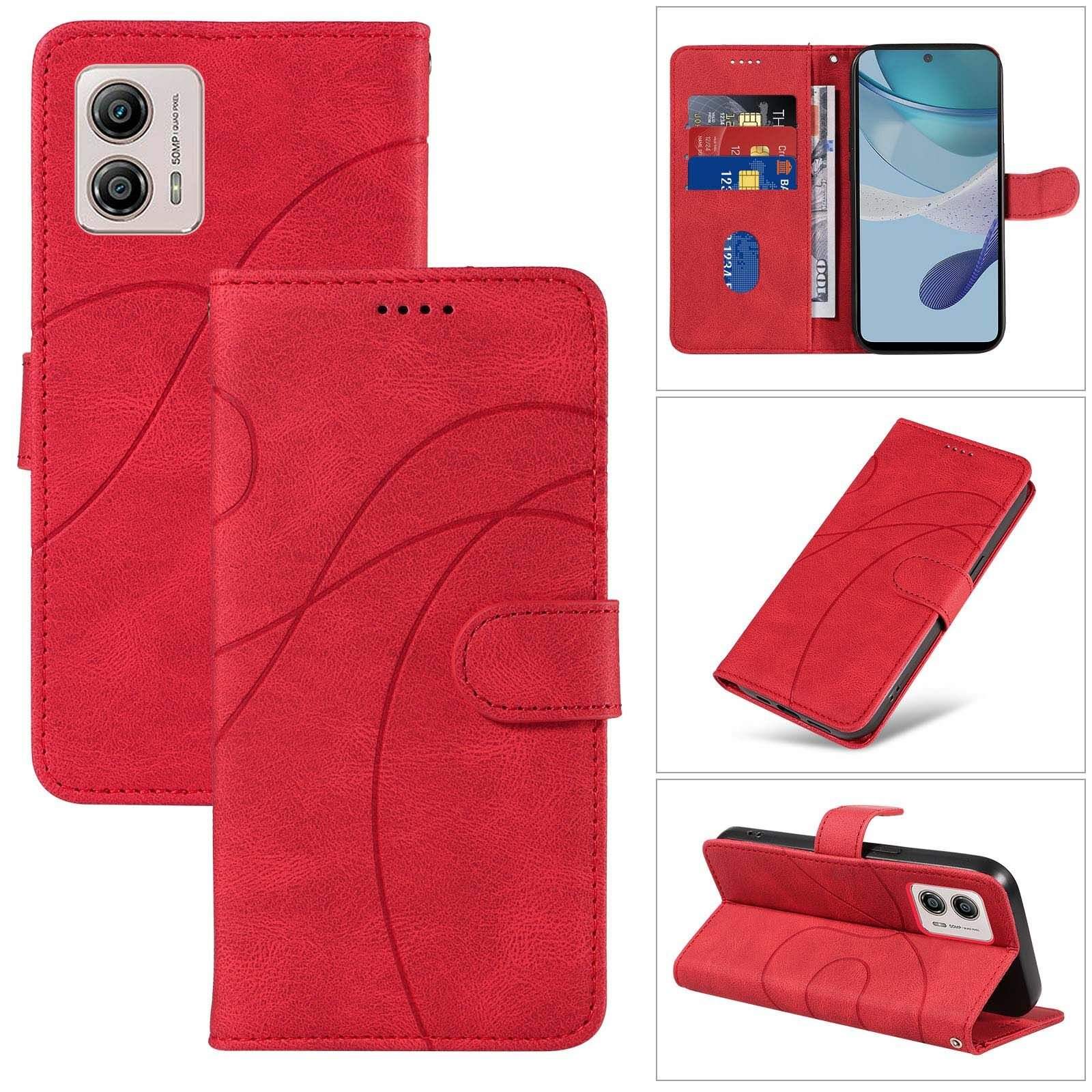 YIKATU Чехол-книжка для Motorola Moto G13/G23/G53(Моторола Мото G13/G23/G53) кожаный чехол с магнитной застежкой и слотом для карт и ремешком на руку