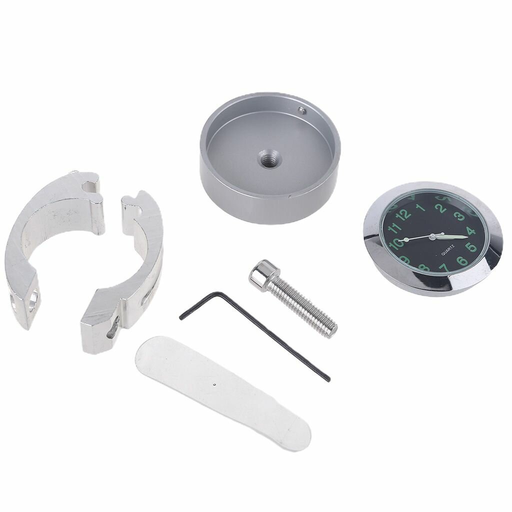 Специальные инструменты для мотоциклов, Универсальные мотоциклетные часы с модифицированным рулем диаметром 22 мм и 25 мм-серебристые