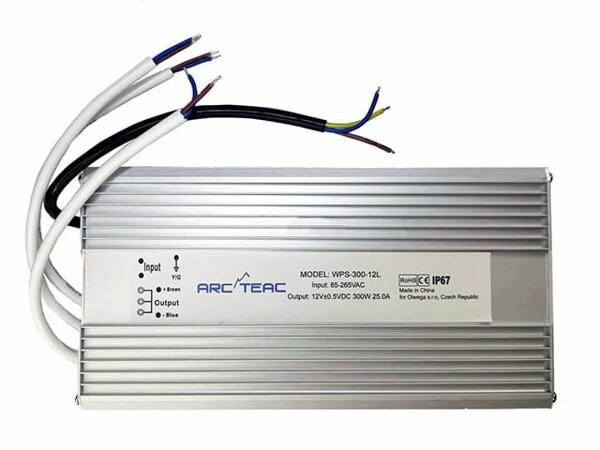 Блок питания ARCTEAC WPS-300-12L импульсный для светодиодной ленты 300Вт, 12В, 25.0А, IP67