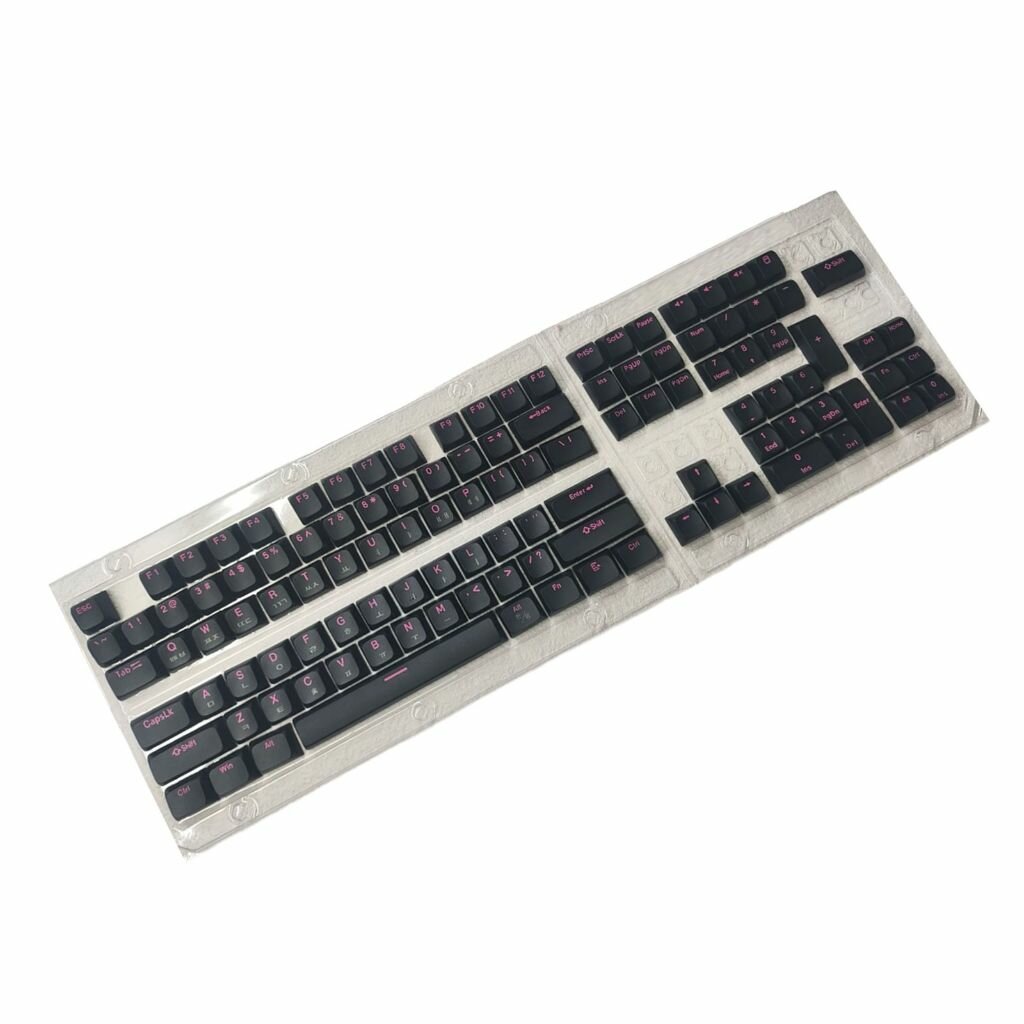 (115 клавиш) EDM, двойное литье под давлением, колпачки клавиш Black Warrior - корейские